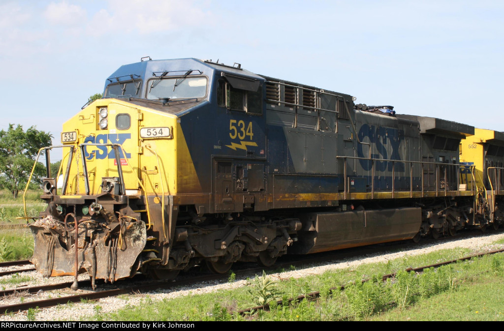 CSX 534 At a Siding aater being Involved in a Derailment